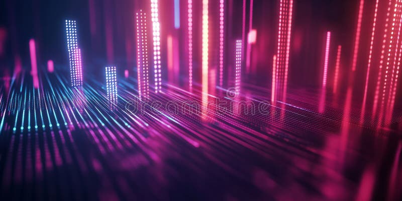 A Mesmerizing 3D Music Background Featuring an Intricate, Glowing ...