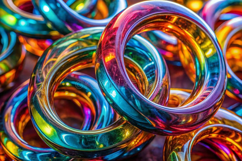 Mesmerizing 3D Render of Interlocking Resin Rings a Breathtaking ...