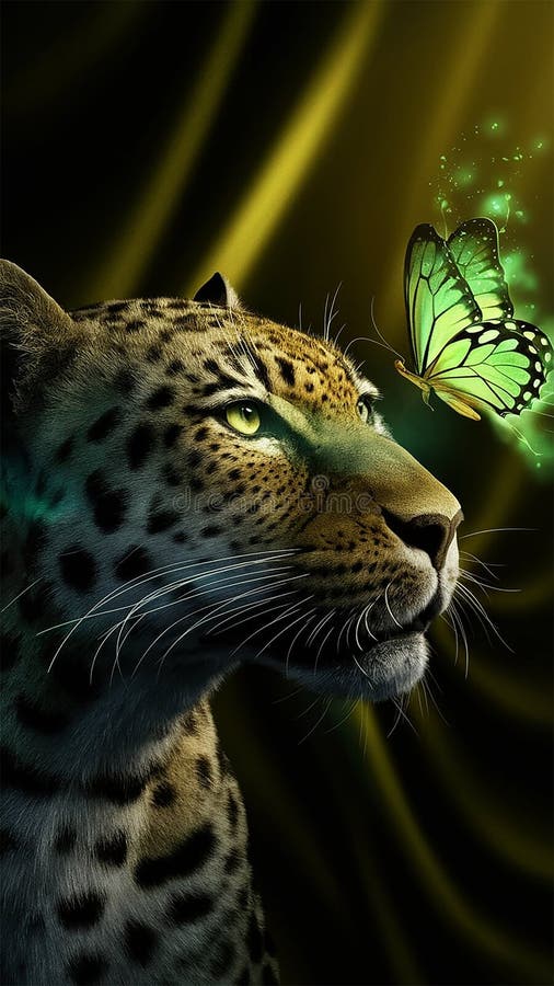 A Mesmerizing 3D Render of a Leopard S Face, Illuminated by a Soft ...