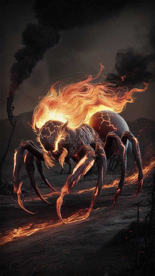 A Mythical Hybrid Creature, Blending the Form of a Spider with the ...