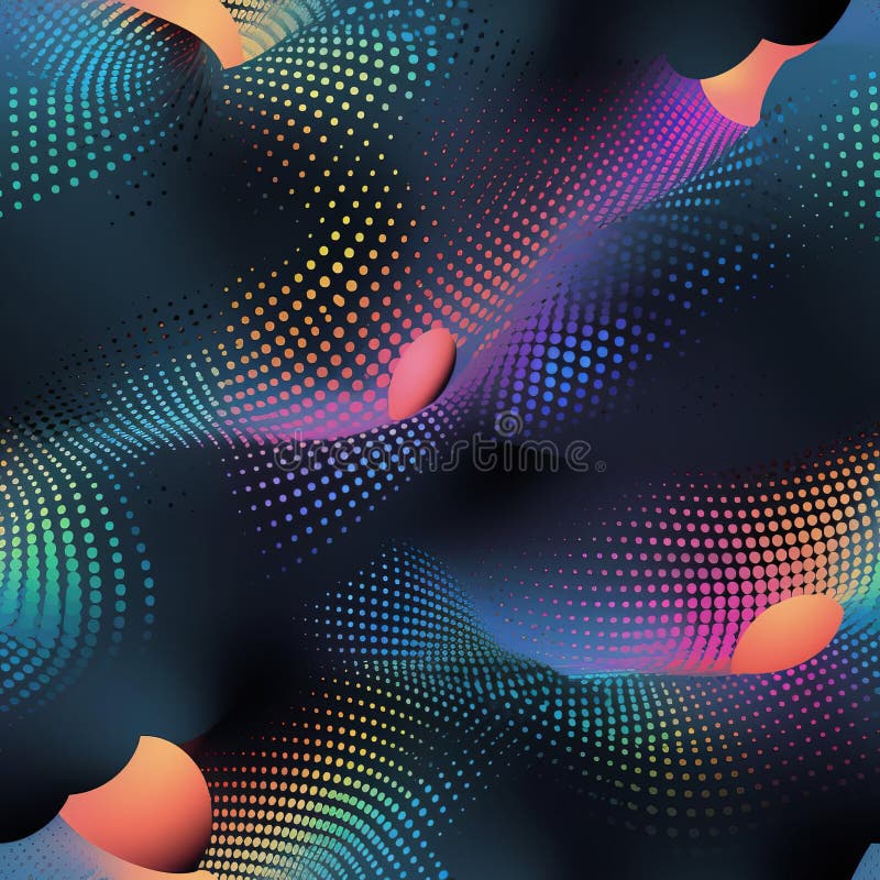 Mesmerizing 3d Seamless Dotted Abstract Design Patterns Emerge Stock ...