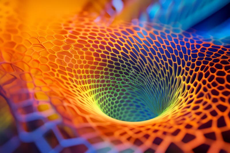 A Mesmerizing 3D Vortex Where Swirling Hexagonal Fragments Create a ...