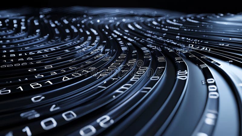 Mesmerizing 3D Wave of Numbers: Futuristic Digital Data Flow for ...