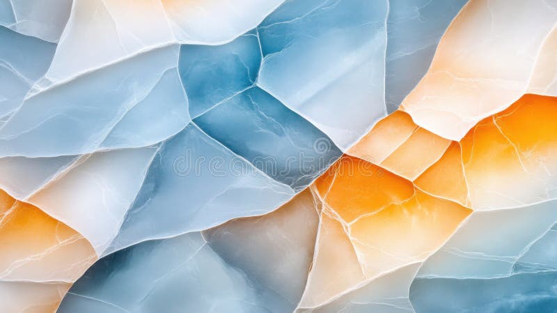 A Mesmerizing Dance of Amber and Indigo Hues Creates a Captivating ...