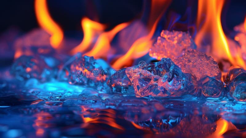 The Mesmerizing Dance of Colors As the Flames from the Fire Pit Reflect ...