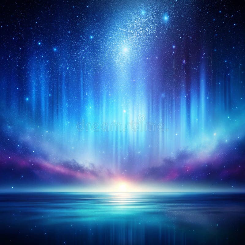 Mesmerizing Dark Blue Night Sky with Gradient Spectrum and Grainy ...