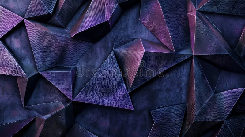 Mesmerizing Dark Purple Low Poly Triangles Creating a Sleek Abstract ...