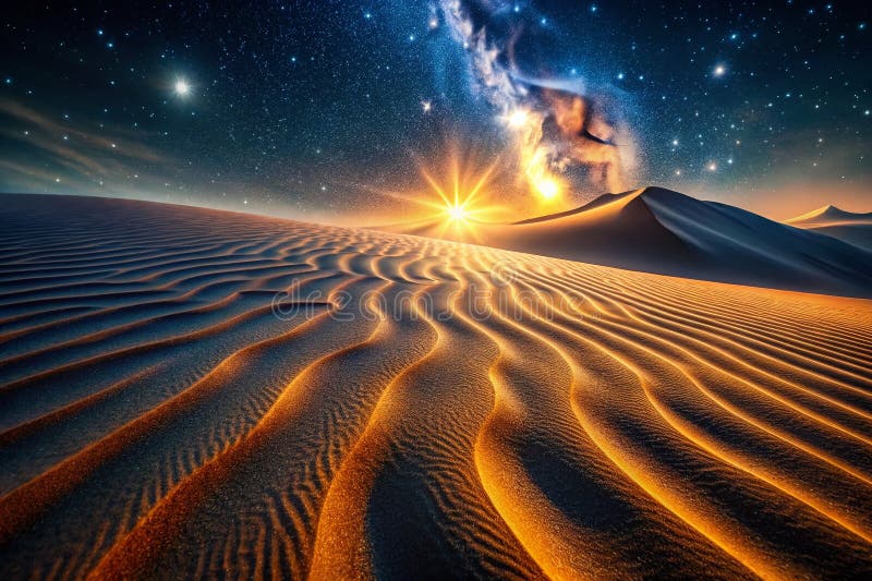 Mesmerizing Dark Sand Dune Texture Sparkling Light Highlights Capture ...