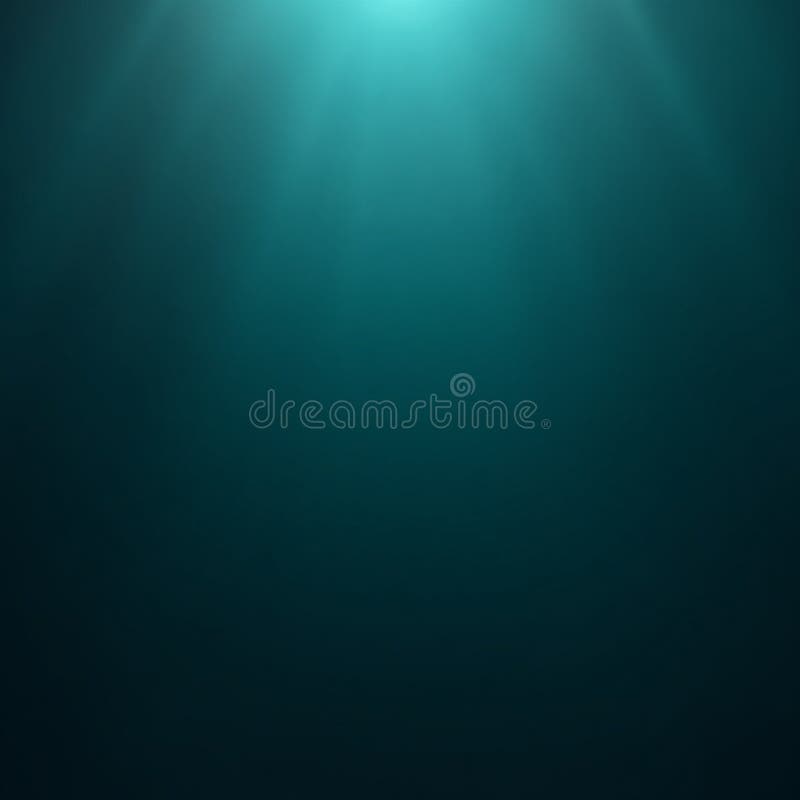 Dark Underwater Light Rays Background Deep Sea Mystery. Stock ...