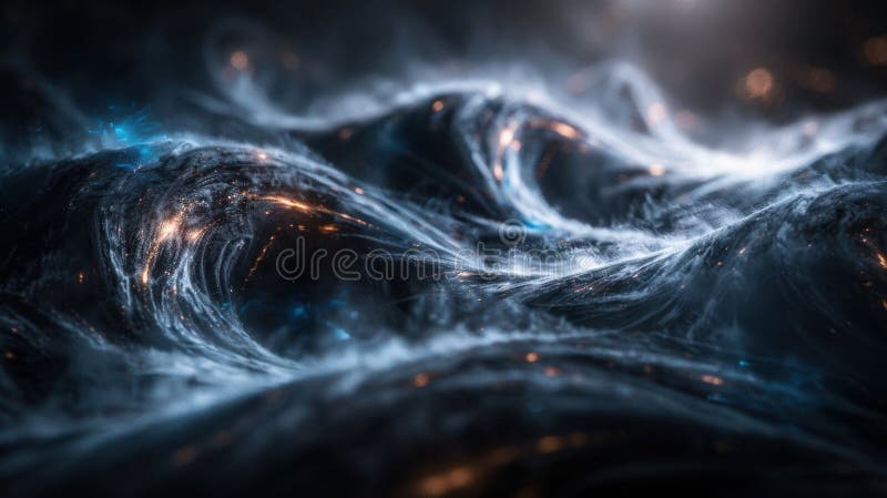A Mesmerizing Depiction of Cosmic Waves with Swirling Patterns and ...