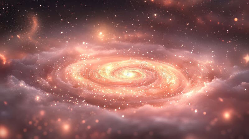A Mesmerizing Depiction of a Swirling Galaxy Amidst a Cosmic Backdrop ...