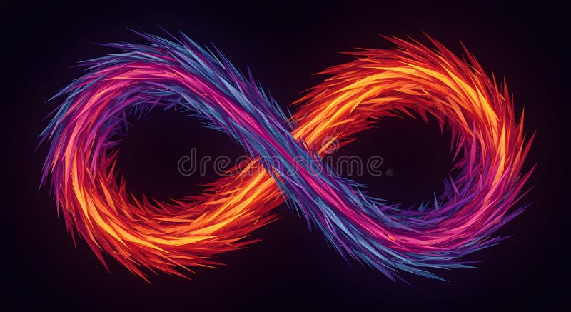 Fiery Infinity: a Mesmerizing Digital Art Piece Depicting an Infinity ...