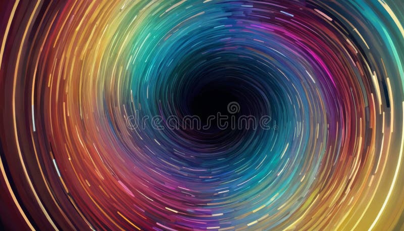 Vibrant Circular Light Trails Stock Photo - Image of multicolored ...