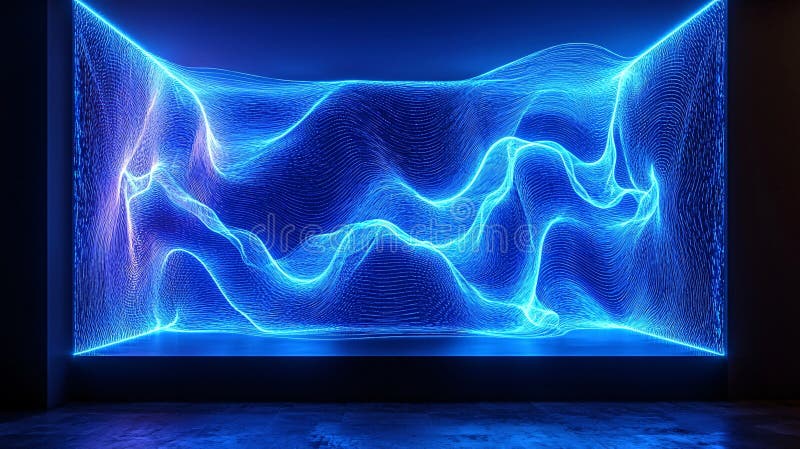 Blue Light Wave Live Wallpaper Stock Illustration - Illustration of ...