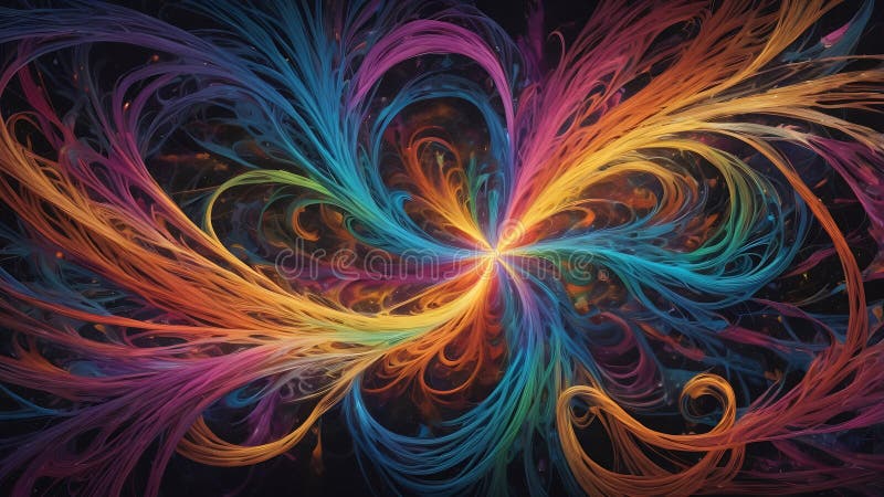 Interwoven Color Threads in Dynamic Motion Stock Illustration ...