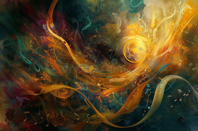 Cosmic Melody Abstract Illustration Stock Image - Image of pattern ... Cosmic Melody Abstract Illustration Stock Image - Image of pattern ...