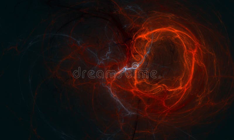 Mesmerizing Digital 3d Explosion of Red Plasma, Blowing Up Energy ...