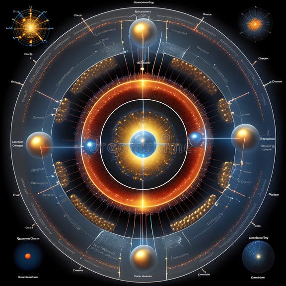 Quantum Core Multiverse Energy Diagram Stock Illustration ...