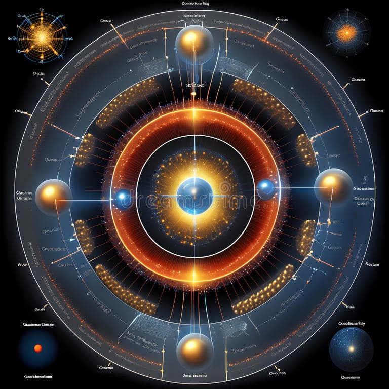 Quantum Core Multiverse Energy Diagram Stock Illustration ...