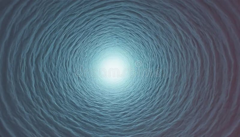 Abstract Vortex Tunnel: Generative AI Deep Blue Ocean Light at the End ...