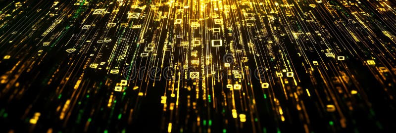 A Mesmerizing Digital Matrix Unfolds As Vibrant Symbols Cascade ...