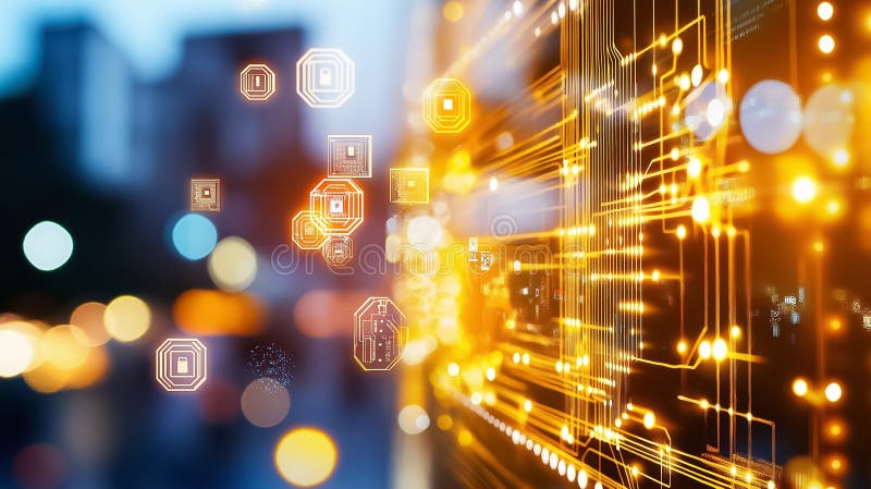 Mesmerizing Digital Matrix Unfolds Glowing Symbols Cascading ...