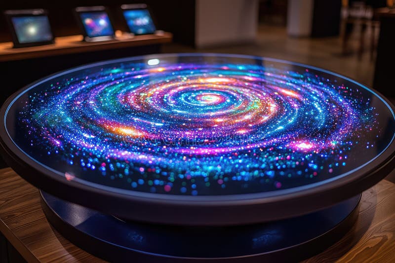 Mesmerizing Galaxy-Inspired Coffee Table with LED Lights, Perfect for ...