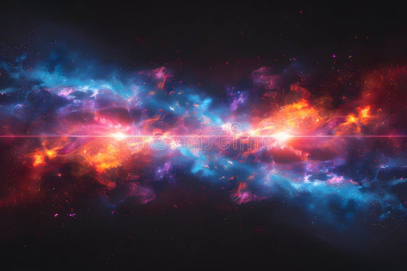Abstract Cosmic Explosion - Vibrant Nebulae and Galactic Energy, Ideal ...