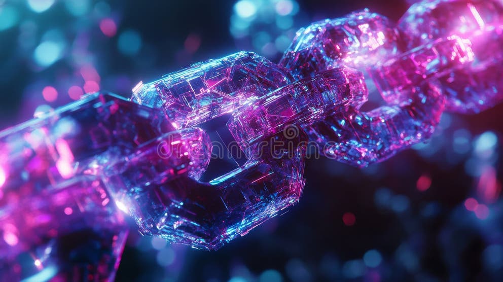 A Mesmerizing Digital Representation of Interconnected Chains. Vibrant ...