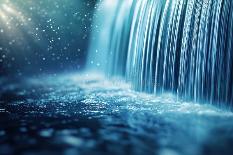 Mesmerizing Digital Waterfall of Data Symbolizing Business Intelligence ...