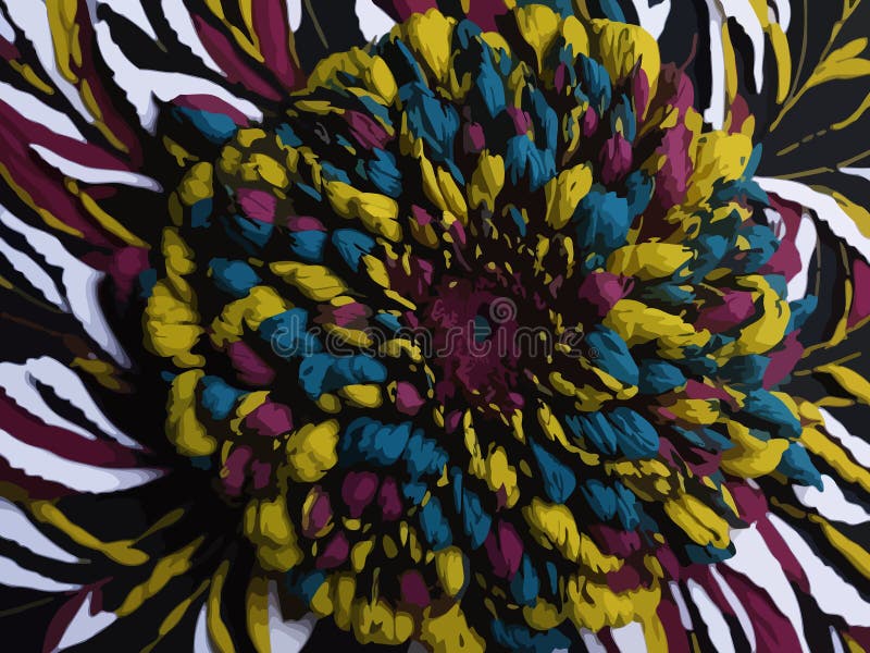 Funky Floral Pattern Background Stock Photo - Image of seamless ...