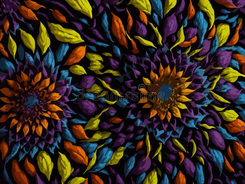 Ornamental Border Design Geometric Floral Elements Grunge Background ...