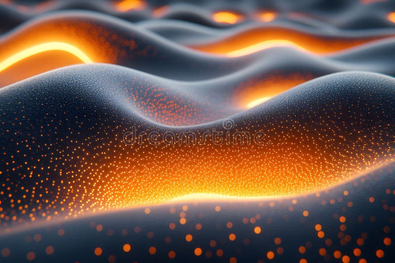 Abstract Glowing Digital Waves Texture for Futuristic Design and ...