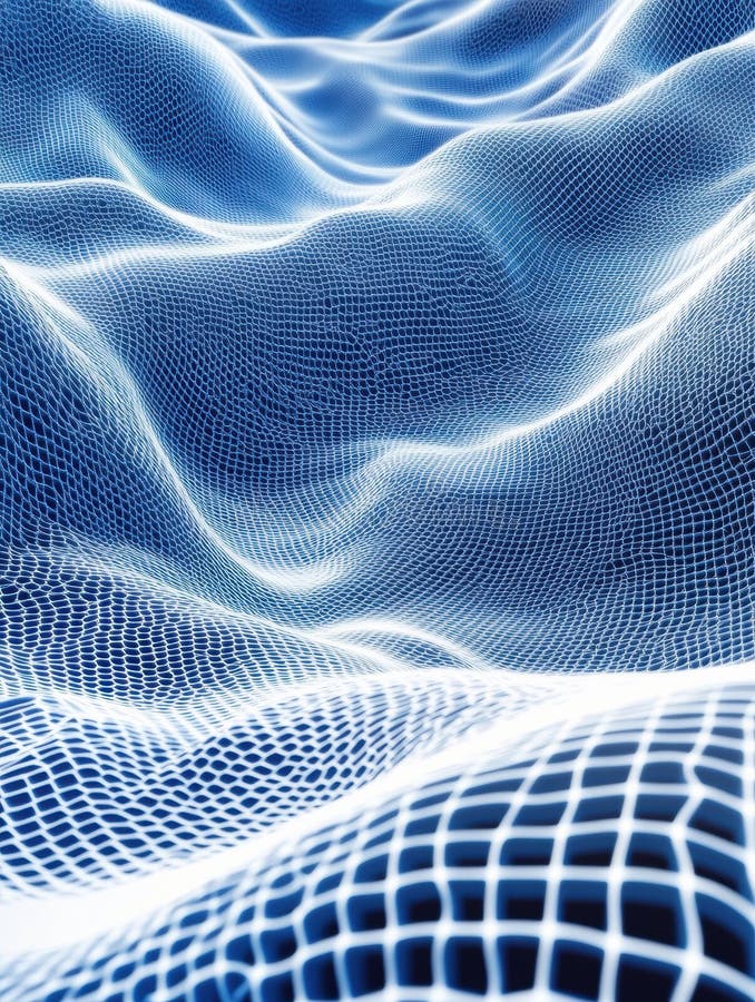 A Mesmerizing Display of Blue and White Lines Creates a Dynamic 3D ...