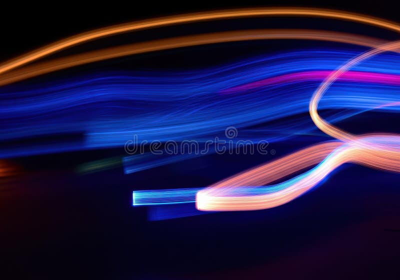 Colorful Light Trails Creating a Dynamic and Vibrant Abstract Pattern ...