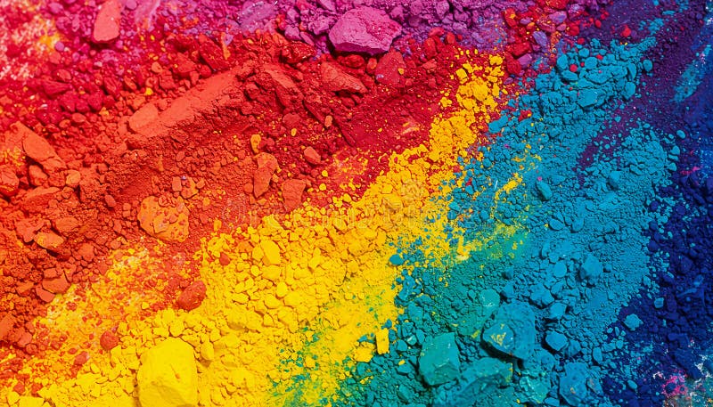 A Mesmerizing Display of Colorful Powder with Vibrant Textures Forming ...