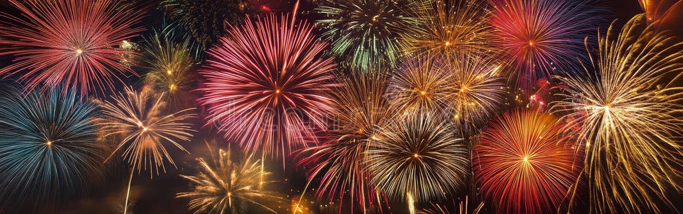 A Mesmerizing Display of Fireworks Explodes in a Vibrant Array of ...