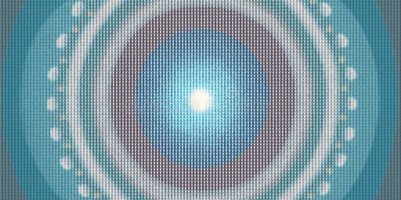 Digital Circle Light Reflection on LED Screen Stock Illustration ...