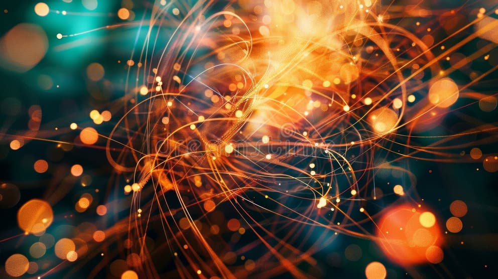 A Mesmerizing Display of Interconnected Lines and Shapes Encapsulating ...