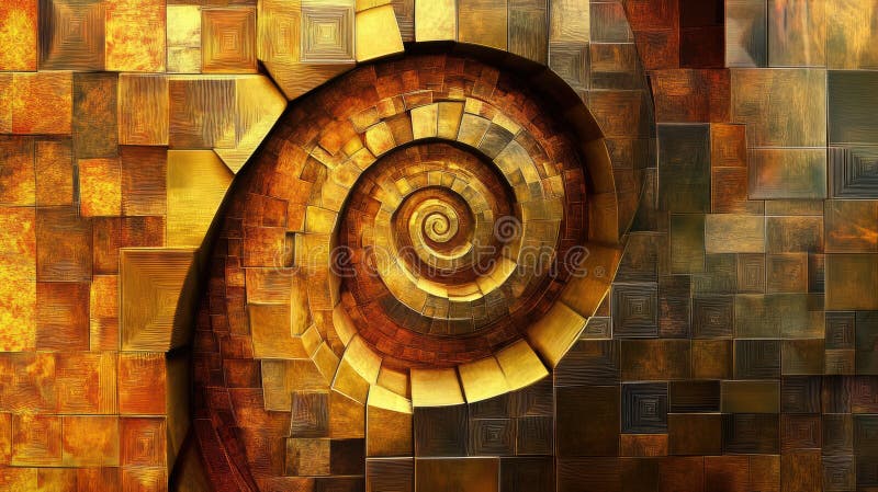 A Mesmerizing Display of Interwoven Golden Spirals and Geometric Shapes ...