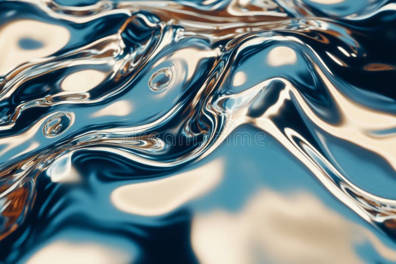 A Mesmerizing Display of Metallic Liquid Mercury Features a Smooth ...