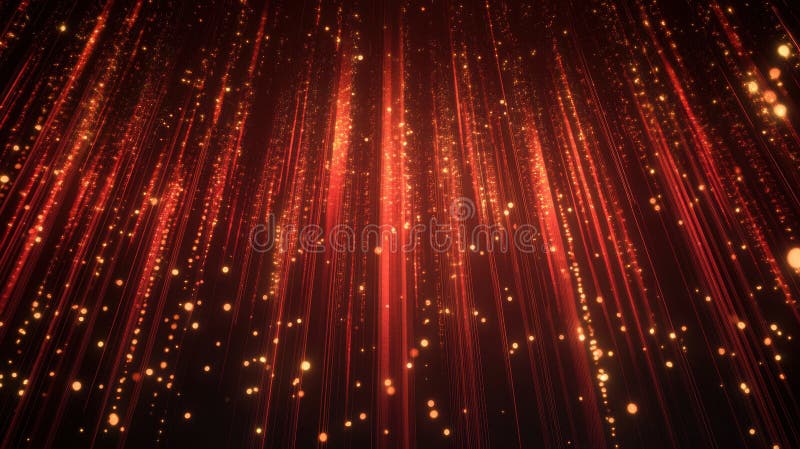 Mesmerizing Display of Red and Gold Light Streaks Stock Illustration ...
