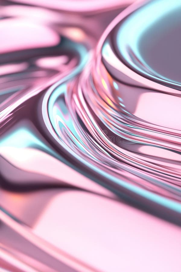 A Mesmerizing Display of a Rippled Metallic Surface Showcases Vibrant ...
