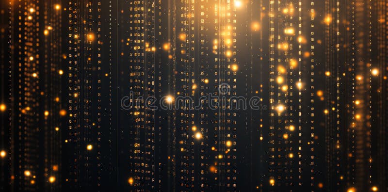 A Mesmerizing Display of Shimmering Golden Lights Cascading Down in a ...