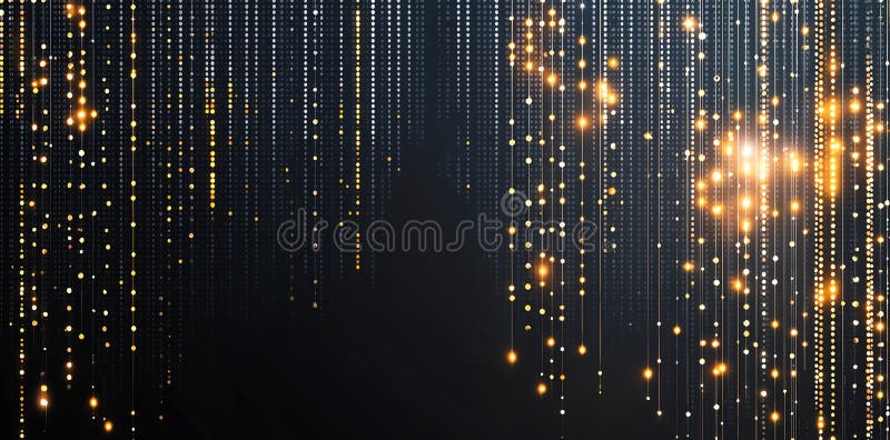 A Mesmerizing Display of Shimmering Lights Cascading Down Against a ...