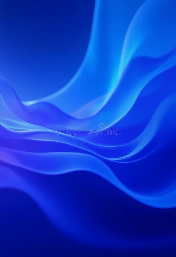 A Mesmerizing Display of Soft Blue Waves Undulating Smoothly Creates a ...