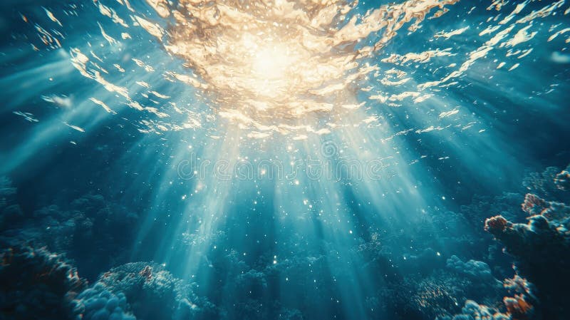Aquatic Sunlight Dance Capturing Underwater Beauty in Nature ...