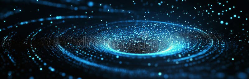 A Mesmerizing Display of Swirling Blue Particles Creates a Cosmic ...