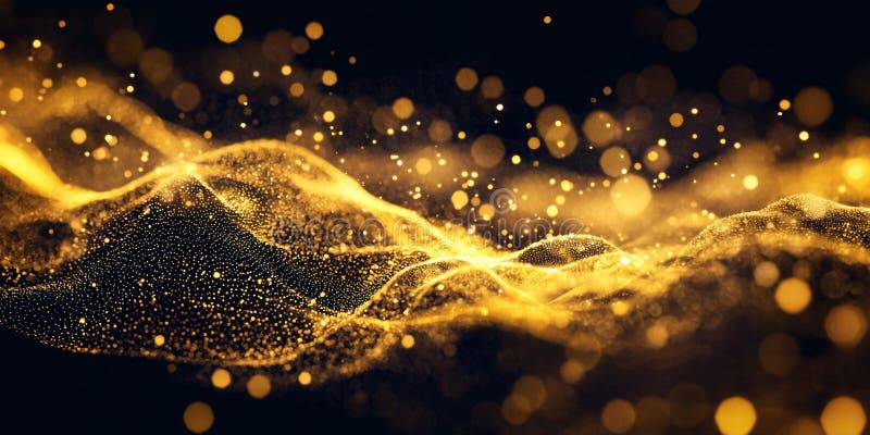 A Mesmerizing Display of Yellow Particles Gathers and Flows Like Waves ...