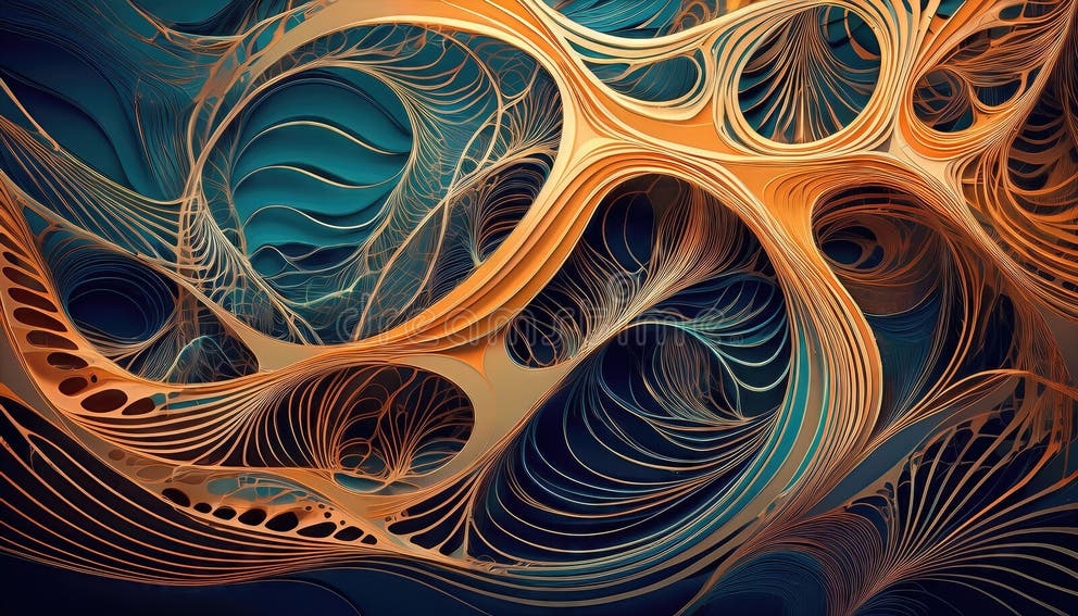 Mesmerizing Dynamic Visual Pattern an Abstract Network of Lines and ...